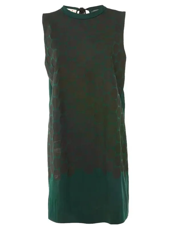 Marni Polka Dot Sleeveless Dress - Green