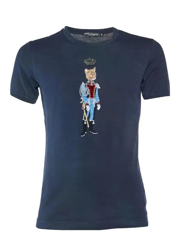 Dolce & Gabbana Royal Pet Patch T-shirt - Blue