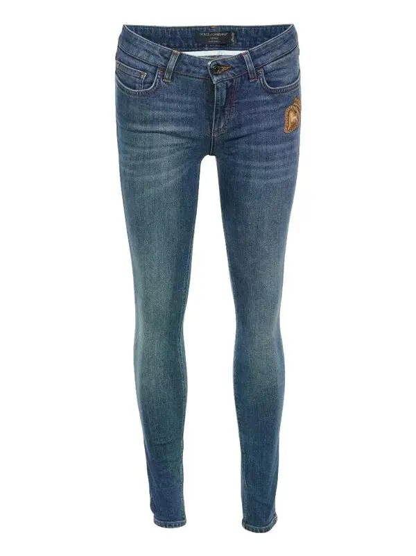 Dolce & Gabbana Patch Jeans - Blue