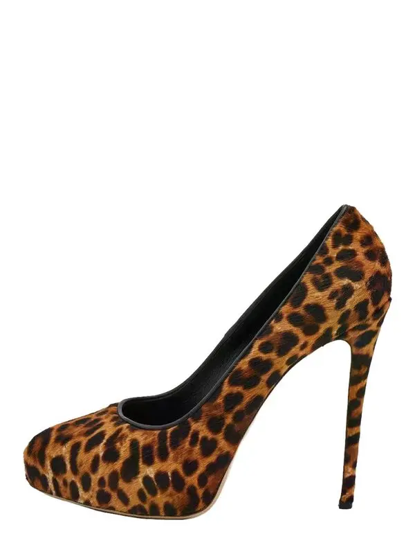 LE SILLA Leopard-print Platform Pumps - Brown