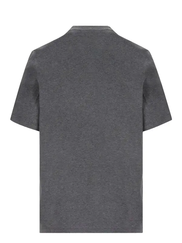 Brunello Cucinelli Embroidered-logo T-shirt - Grey