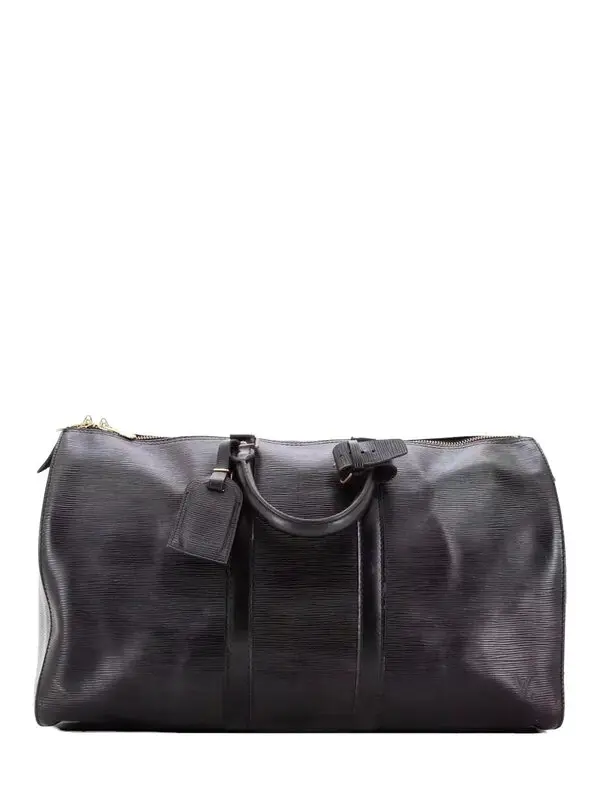 LOUIS VUITTON Keepall Epi Leather 50 Travel Bag - Black