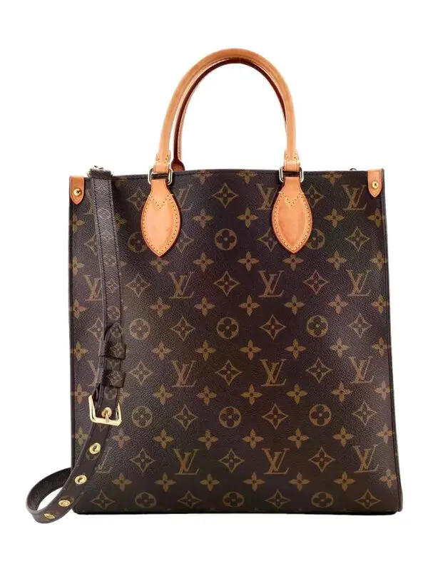 LOUIS VUITTON Sac Plat Nm Monogram Canvas Bag - Brown