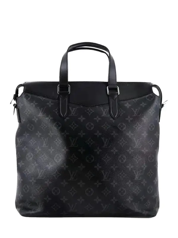 LOUIS VUITTON Explorer Tote Monogram Eclipse Canvas Satchel - Black