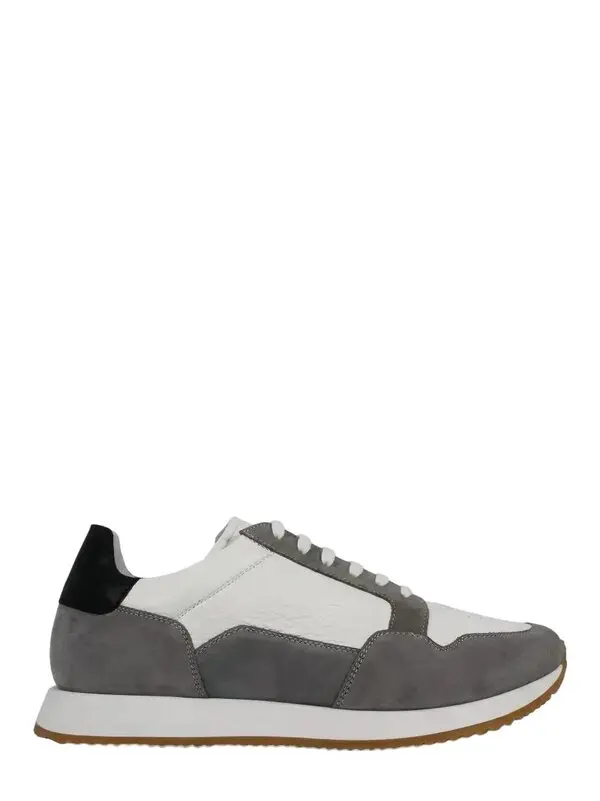 G. BROWN SHOES Panelled Leather Sneakers - White