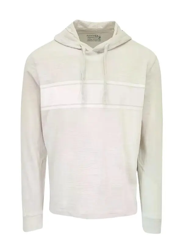 Faherty Brand Stripe Detail Drawstring Hoodie - Neutrals