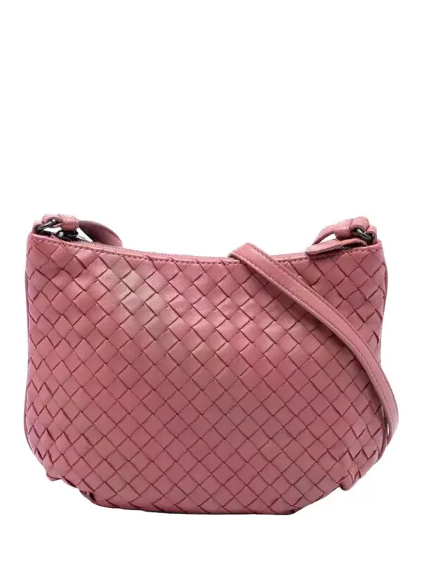 Bottega Veneta Nappa Intrecciato Crossbody Bag - Pink