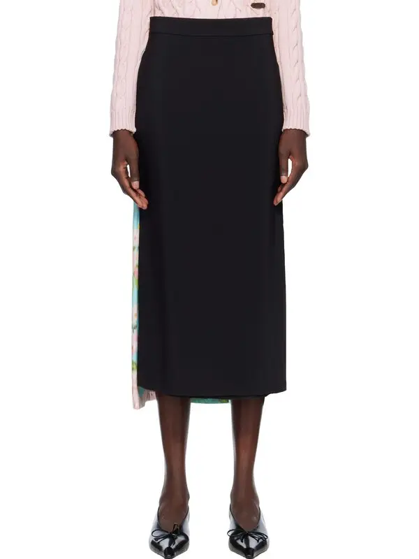 Moschino Printed Skirt - Black