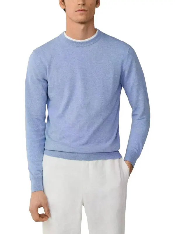 HACKETT LONDON Crew Neck Knitted Sweater - Blue