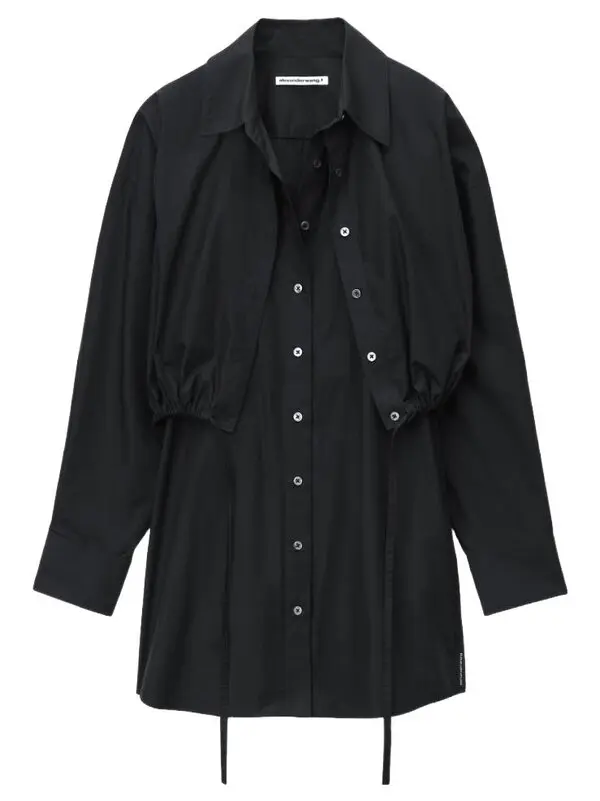 Alexander Wang Layered Mini Shirtdress - Black