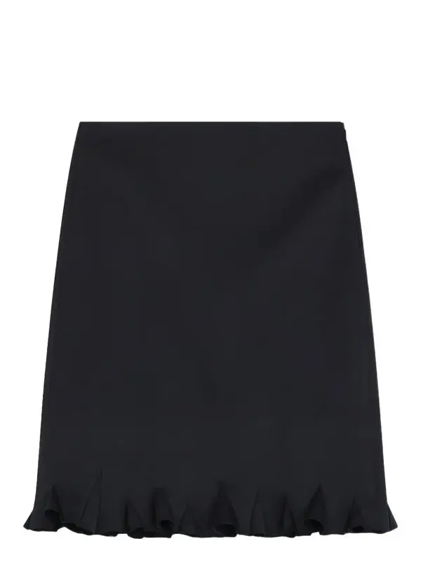 We11Done Ruffle-hem Miniskirt - Black