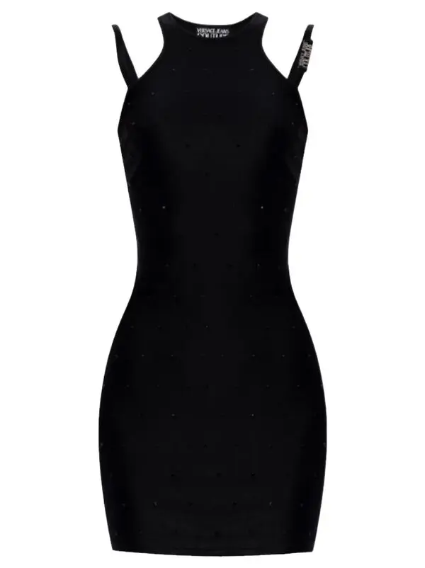 Versace Embellished Mini Dress - Black