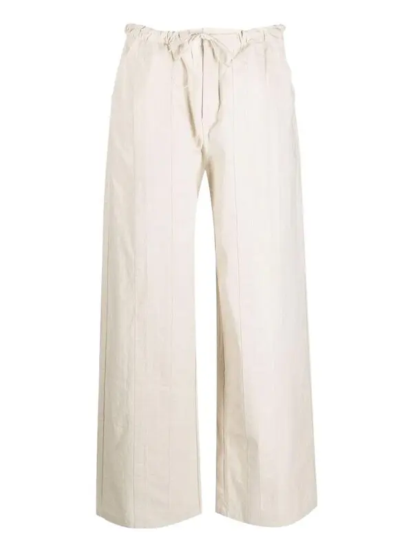 Christopher Esber Drawstring Waist Straight-leg Trousers - White