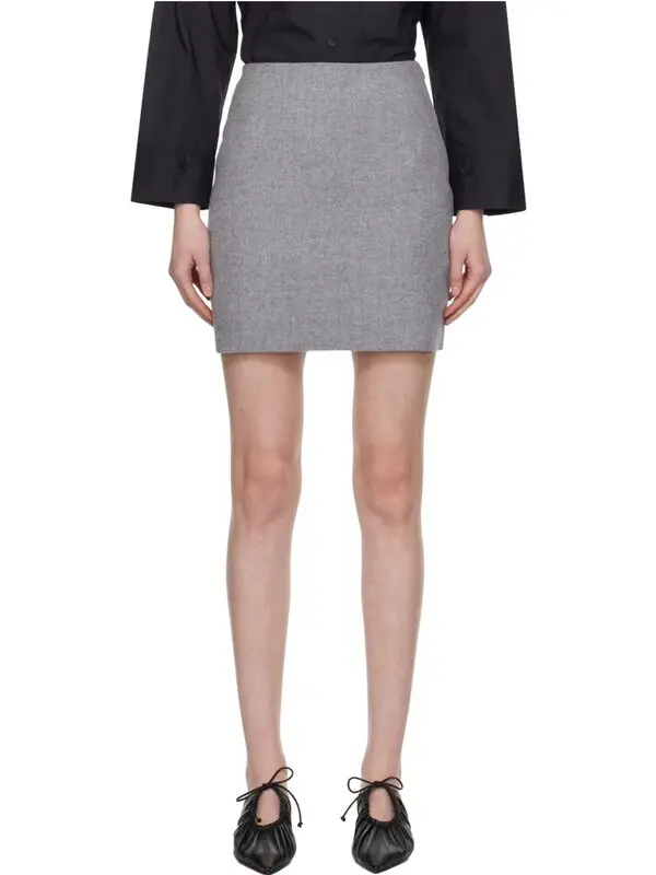 BY MALENE BIRGER High-rise Elastic Waistband Skirt - Gray