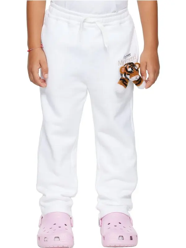 DOUBLET With My Friend" Elastic Waist Casual Pants - White