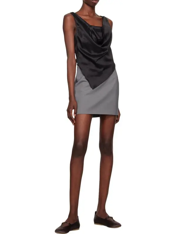 Nanushka Briel Mini Skirt - Gray