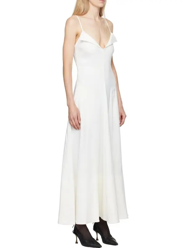 Proenza Schouler V-neck Spaghetti Strap Dress - Off-white