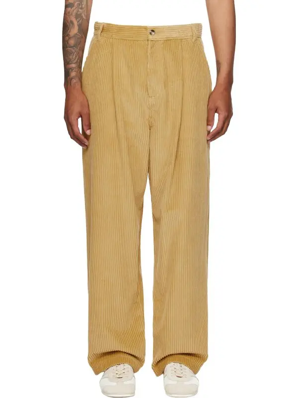 Moschino Corduroy Belt Loops Trousers - Yellow-brown