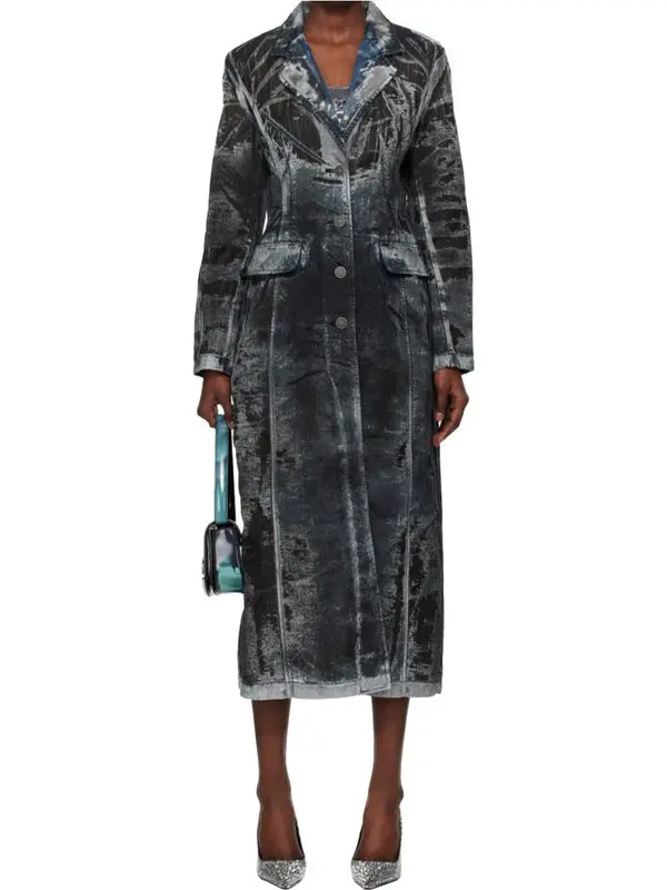 DIESEL® Single-breasted Coat - Black