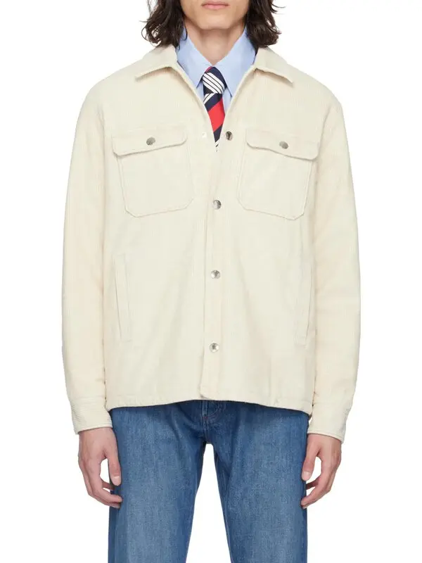 A.p.c. Padded Lapel Snap Casual Jacket - True Color
