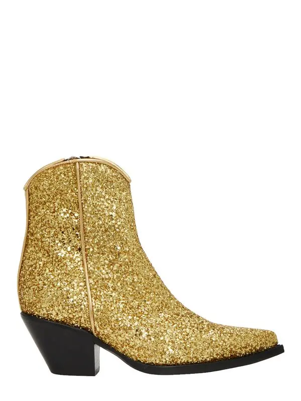 R13 Sequin Ankle Boots - Nude