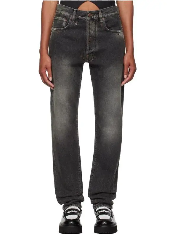 Moschino Belt Loop Jeans - Black