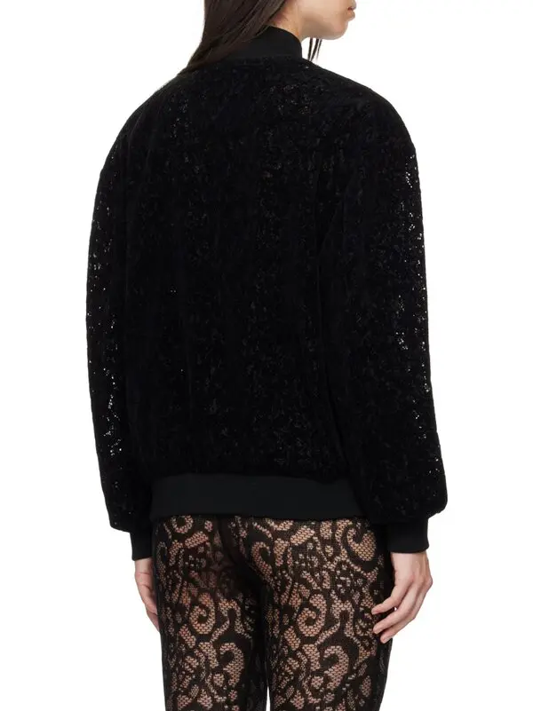 Moschino Lace Bomber Jacket - Black