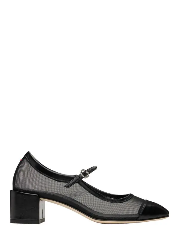 AeydĒ Aline Mesh Mary Janes - Black