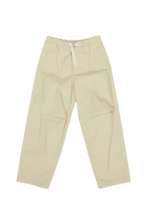 JIL SANDER Wide Leg Pants With Drawstring Waist - Nude