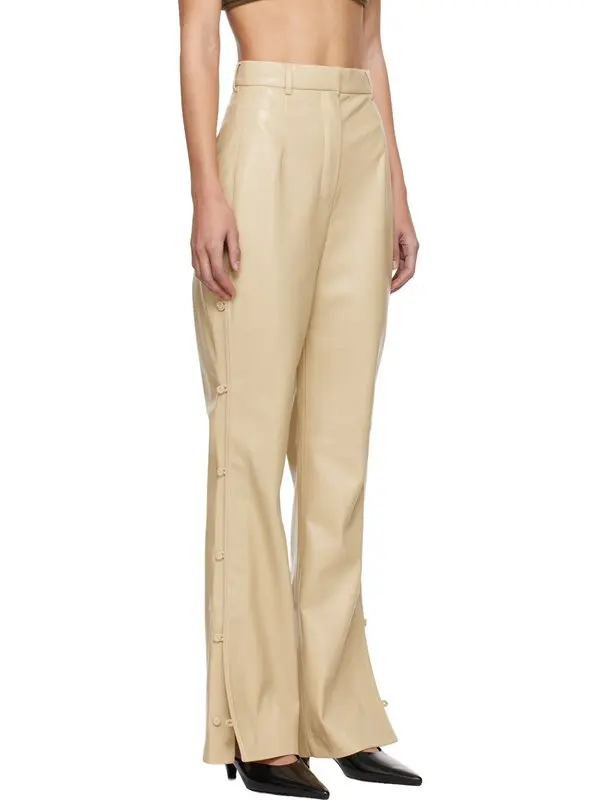 Nanushka High-waist Button-detailed Trousers - Nude