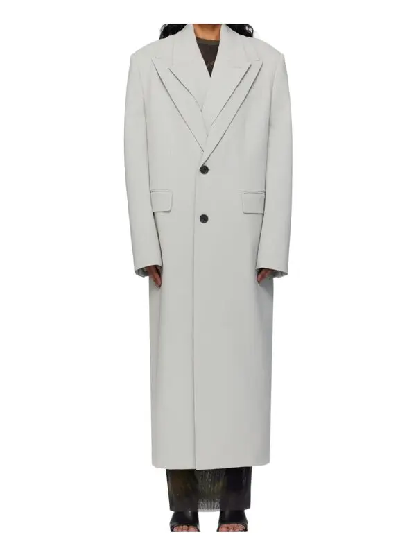 JEAN PAUL GAULTIER Layered Wool Coat - Gray