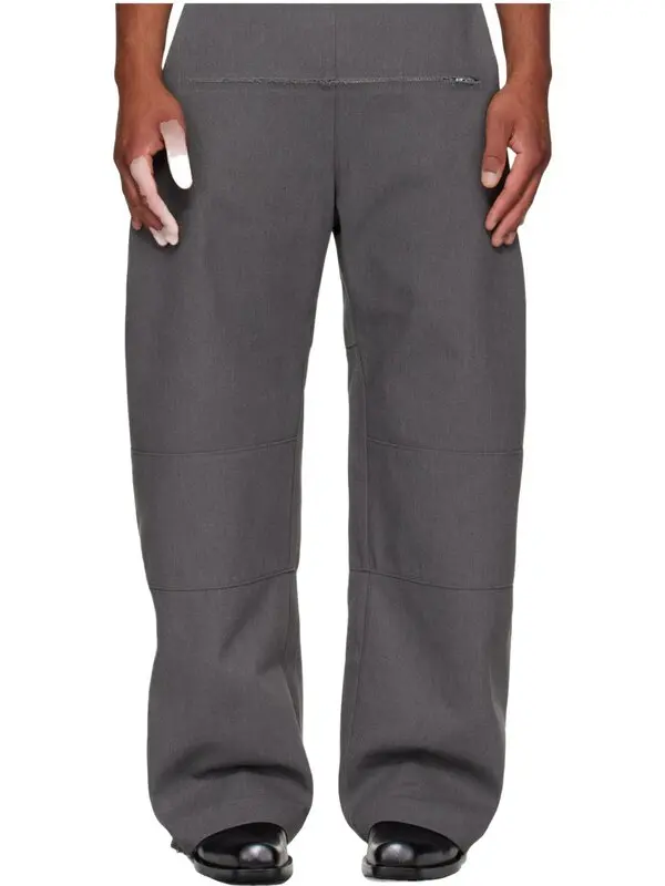 JEAN PAUL GAULTIER Wide-leg Trousers With Zip Detail - Black