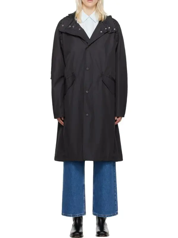 A.p.c. Hooded Long-sleeved Windbreaker - Black