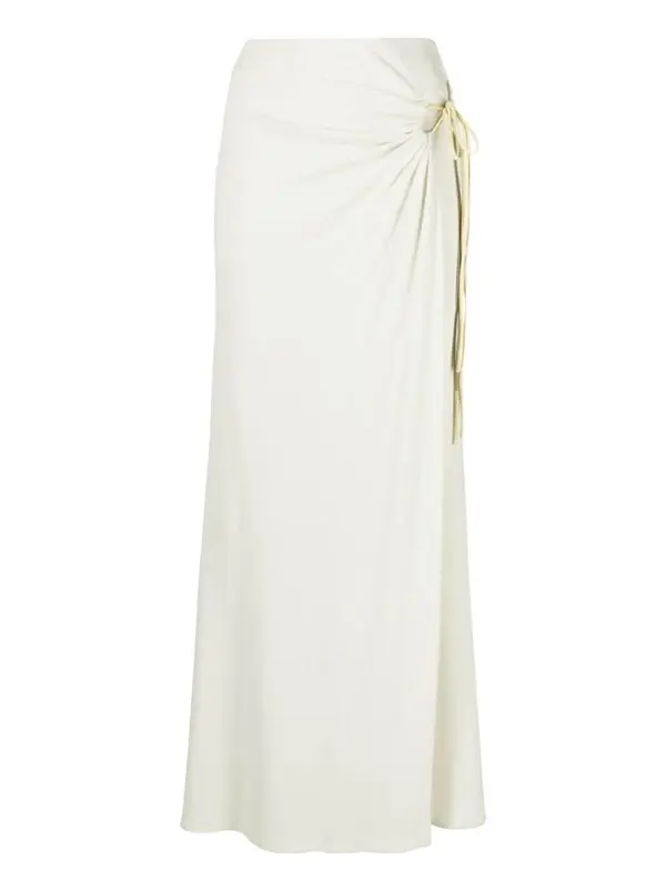 Nanushka Macea Draped Maxi Skirt - White