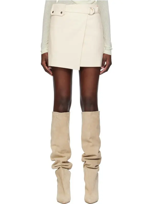 Nanushka Wrap Organic Cotton Mini Skirt - White