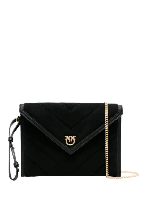 Pinko Quilted Logo Clutch - Black