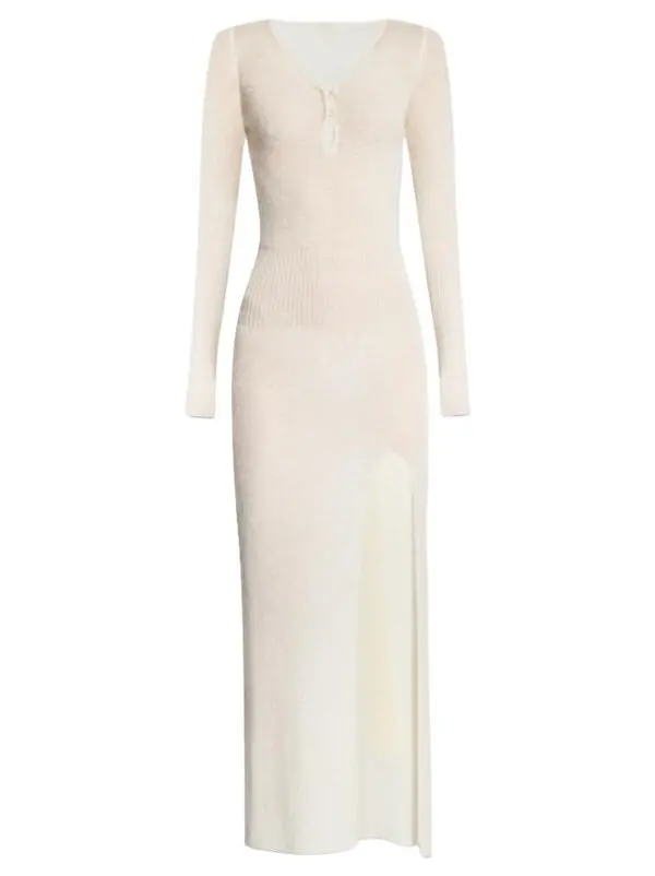 Jacquemus Side Slit Maxi Dress - White