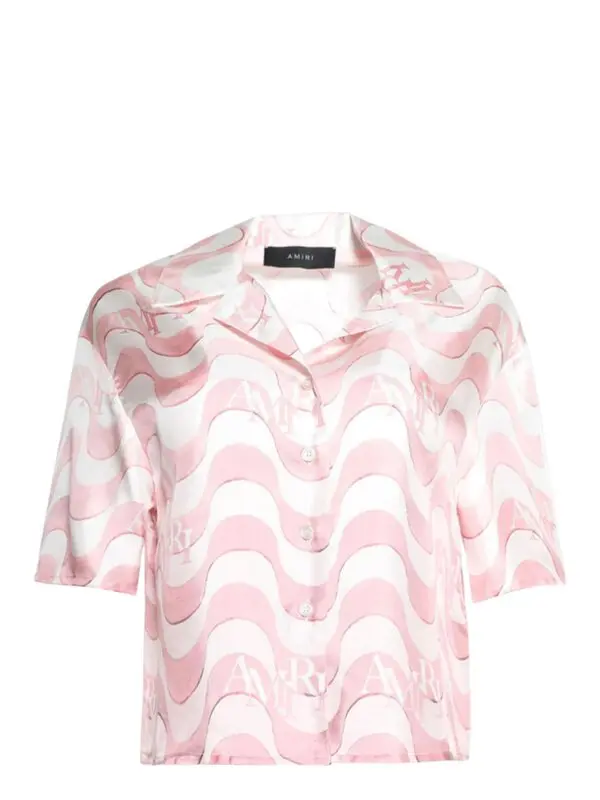 Amiri Printed Short Sleeve Shirt - Flamingo Pink