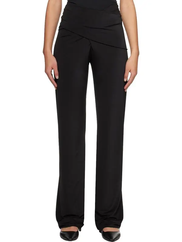 16Arlington Draped Waist Trousers - Black