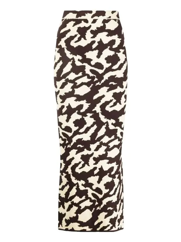 Nanushka Animal Printed Tube Midi Skirt - Multicolor