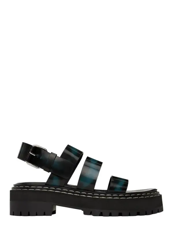 Proenza Schouler Lug Open Toe High Heeled Sandals - Black