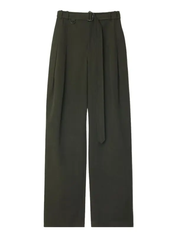 Burberry Belted Wide-leg Trousers - Shale