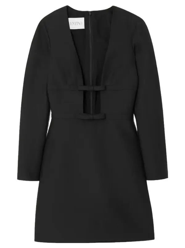 Valentino Garavani Cut-out Bow Mini Dress - Black