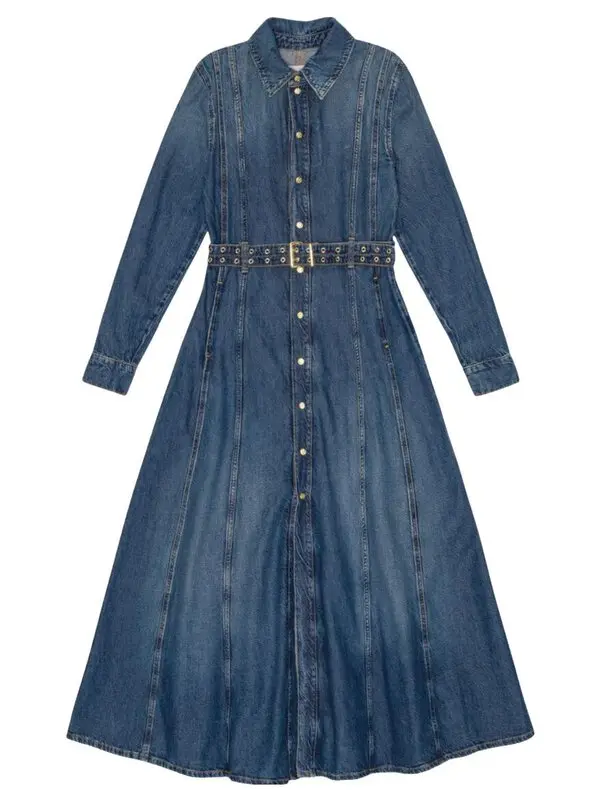 GANNI Denim Maxi Dress - Chinese Blue Retro