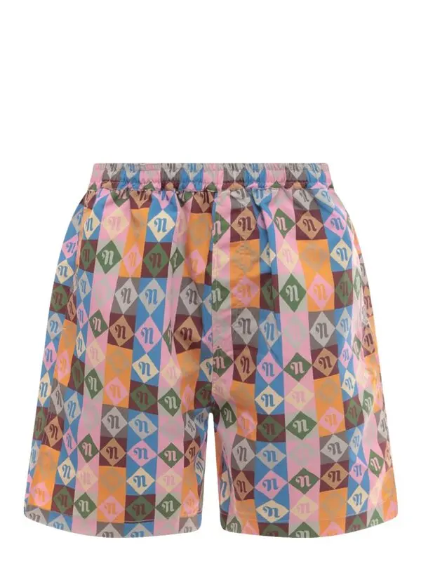 Nanushka Logo Print Swim Shorts - Multicolor