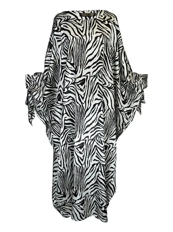 JENNAFER GRACE Savannah Mirage Capri Caftan - Black/white