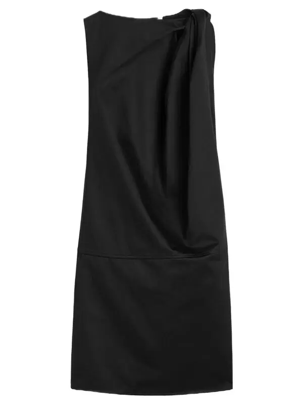 TOTEME Sleeveless Twisted Shoulder Dress - Black