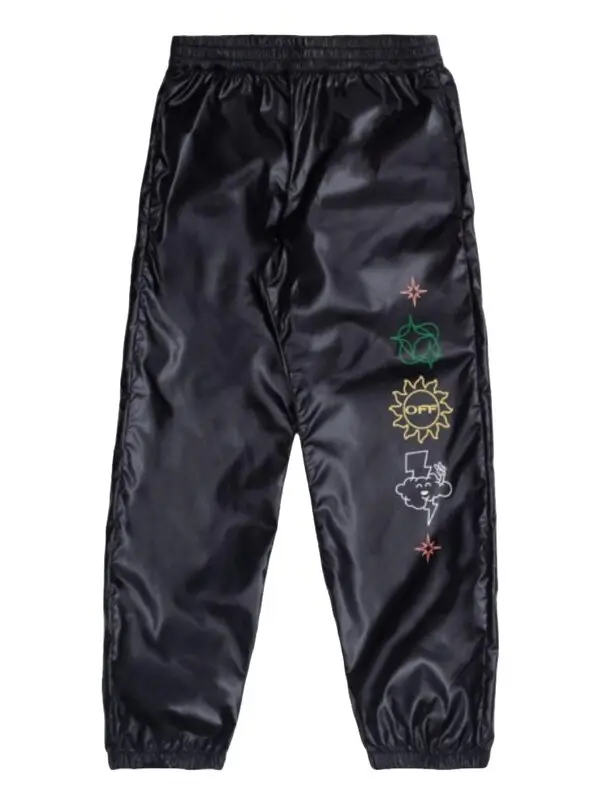 Off-White Graphic Print Cargo Sweatpants - Black