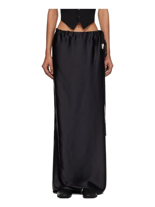 ANN DEMEULEMEESTER Eveline Long Bias Skirt - Black