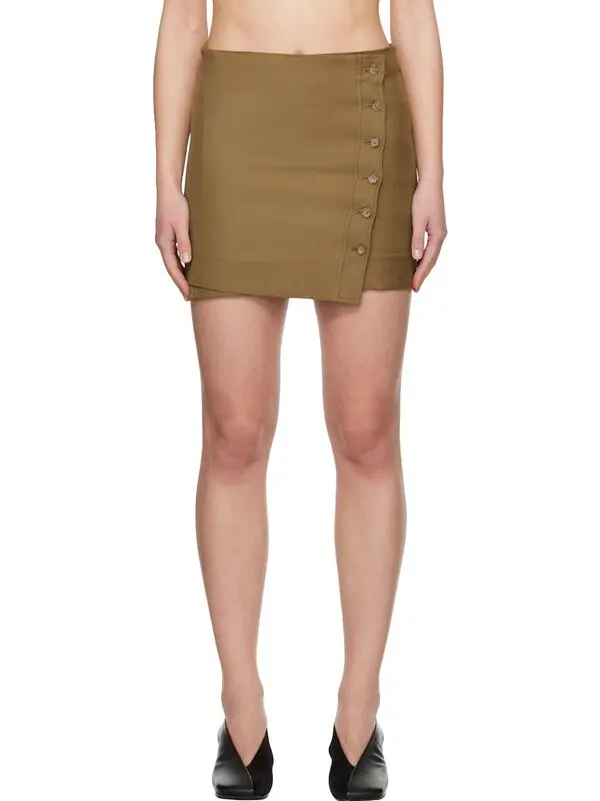 LOULOU STUDIO Asymmetrical Skirt - Brown